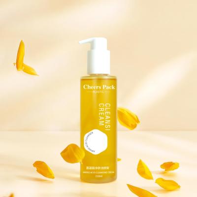 China Body Essential Oil Packaging Bottle 150ml 210ml Clear Custom Plastic Shampoo Lotion Hair Oil Pump Bottle for sale
