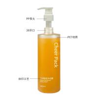 China Luxury Fashion 400ml Custom Oval PET Bottle Packaging For Makeup Remover Oil for sale