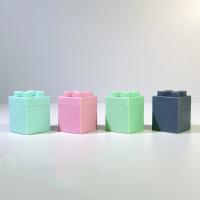 China Disposable Plastic PP Cosmetic Cup with 8ml Capacity Food Grade Building Block Design for Facial Cream Lotion for sale