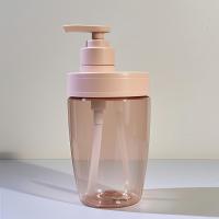 China 400ml 500ml PET Plastic Cosmetic Bottle with Press Pump for Essential Oil Shampoo and Lotion for sale