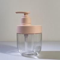 China 400ml 500ml PET Plastic Cosmetic Bottle with Press Pump for Essential Oil Shampoo and Lotion for sale