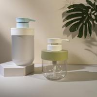 China PET Plastic Cosmetic Bottle 300-500ml with Pump Sealing and Shoulder Cover for Hand Wash and Beauty Packaging for sale