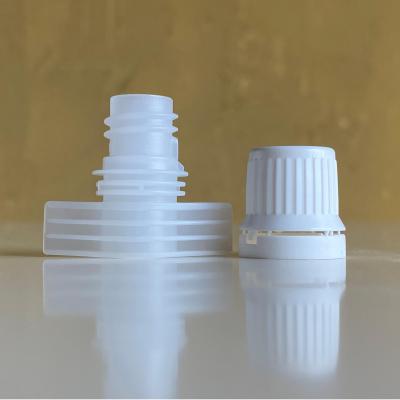 China Portable and Durable 9.6mm PE Plastic Screw Cap with Flip Top Spout Lids Food Grade for Spouted Pouch Packaging for sale