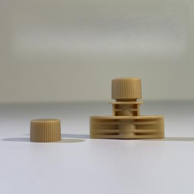 China Portable and Durable 5mm PE Plastic Screw Cap with Flip Top Spout Lids Food Grade Safe Rim for Cosmetic Flexible Packaging for sale