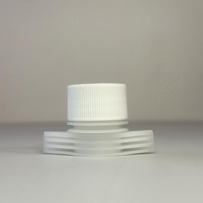 China 22mm PE Plastic Food Grade Portable and Durable Screw Cap Spout Lid for Beer Packaging with Foil Lids Portable Spouted Pouches for sale