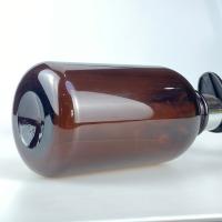 China 500ml Semi-Transparent Brown PET Plastic Bottle Press Pump for Cream Shower Gel Hair Care Screw Cap for Cosmetics Packaging for sale