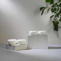 China 20ml 40ml Plastic Flat round Cosmetic Cream Jars for Cream Lotion Products for sale