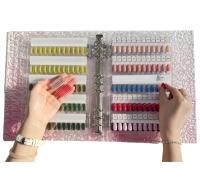 China Detachable Acrylic Magnetic Nail Art Display Board with 120/180/240 Colors Gradient Color Book Plastic Tool for Nail Gel Tips for sale