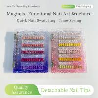 China Detachable Acrylic Magnetic Nail Art Display Board with 120/180/240 Colors Gradient Color Book Plastic Tool for Nail Gel Tips for sale