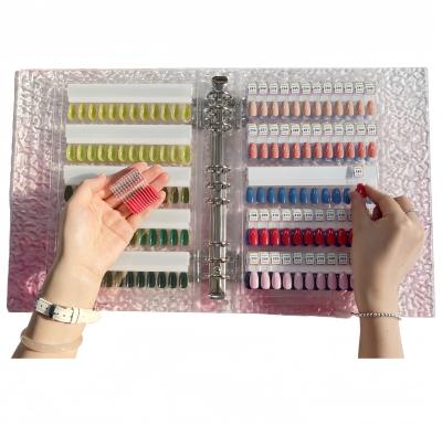 China Detachable Acrylic Magnetic Nail Art Display Board with 120/180/240 Colors Gradient Color Book Plastic Tool for Nail Gel Tips for sale