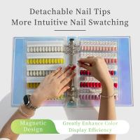 China Detachable Acrylic Magnetic Nail Art Display Board Gradient Colors 120/180/240 Shades for Plastic Tool Nail Gel Nail Supplies for sale