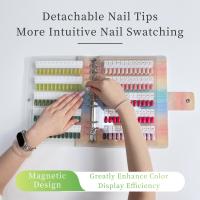 China Professional Detachable Acrylic Single Magnetic Nail Art Display Board Square 120/180/240 Gradient Colors Plastic Tool for Nail for sale