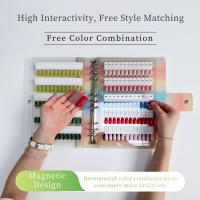China Professional Detachable Acrylic Single Magnetic Nail Art Display Board Square 120/180/240 Gradient Colors Plastic Tool for Nail for sale