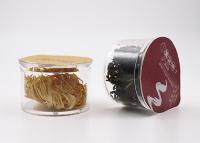 China PS Clear Small Round Clear Plastic Containers 25 Cram Capacity For Tea , Coffee Bean for sale