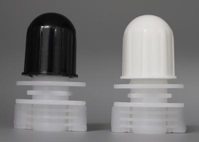 China Customized 1mm Thickness Gray Or Black Plastic Spout Caps / Screw On Pour Spouts for sale
