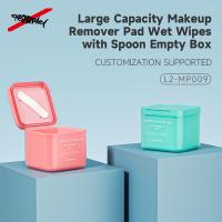 China 100 Sheet Skincare Cotton Pad Box 2.0 Bulk Order Plastic Jars with Removable PP Liner Food Grade for Cosmetic Brands/OEM for sale