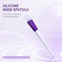 China Soft Silicone Face Mask Applicator Brush Silicone Handle Skincare Cream Reusable Cosmetic Spatula Facial Mask Mixing Applying for sale