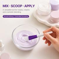 China Soft Silicone Face Mask Applicator Brush Silicone Handle Skincare Cream Reusable Cosmetic Spatula Facial Mask Mixing Applying for sale