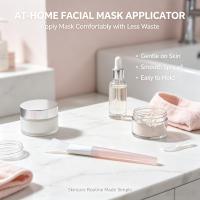 China Soft Silicone Face Mask Applicator Brush Silicone Handle Skincare Cream Reusable Cosmetic Spatula Facial Mask Mixing Applying for sale