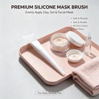 China Soft Silicone Face Mask Applicator Brush Silicone Handle Skincare Cream Reusable Cosmetic Spatula Facial Mask Mixing Applying for sale