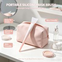 China Soft Silicone Face Mask Applicator Brush Silicone Handle Skincare Cream Reusable Cosmetic Spatula Facial Mask Mixing Applying for sale