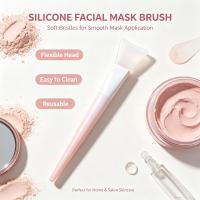 China Soft Silicone Face Mask Applicator Brush Silicone Handle Skincare Cream Reusable Cosmetic Spatula Facial Mask Mixing Applying for sale