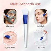 China Silicone Facial Mask Brush, Soft Clay Mud Mask Applicator with Silicone Head and ABS Handle for Even Skincare Application for sale