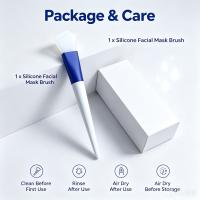 China Silicone Facial Mask Brush, Soft Clay Mud Mask Applicator with Silicone Head and ABS Handle for Even Skincare Application for sale