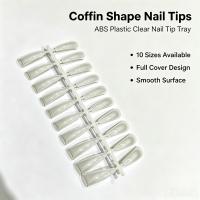 China Coffin ABS Nail Tips, Clear Full Cover False Nails for Salon Nail Extension DIY Nail Art and Bulk Supply for sale