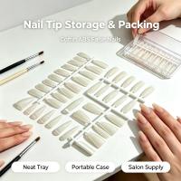 China Coffin ABS Nail Tips, Clear Full Cover False Nails for Salon Nail Extension DIY Nail Art and Bulk Supply for sale