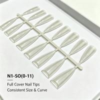 China Nail Tips Clear Full Cover ABS Fake Nails Set for Finger Press on Salon Nail Extension DIY Nail Art and Bulk Supply for sale