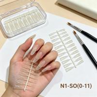 China Nail Tips Clear Full Cover ABS Fake Nails Set for Finger Press on Salon Nail Extension DIY Nail Art and Bulk Supply for sale