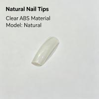 China Natural ABS Almond Shape Full Cover False Nails Clear Finger Nail Tips for Nail Art Salon Use and Bulk Supply for sale