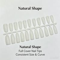 China Natural ABS Almond Shape Full Cover False Nails Clear Finger Nail Tips for Nail Art Salon Use and Bulk Supply for sale