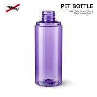 China Transparent Purple PET Pump Bottle Empty Lotion Dispenser Bottle Custom Color Cosmetic Packaging Container for Shampoo Body Wash for sale