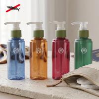 China Transparent Purple PET Pump Bottle Empty Lotion Dispenser Bottle Custom Color Cosmetic Packaging Container for Shampoo Body Wash for sale