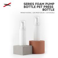 China 60ml Empty White PET Foam Pump Bottle Refillable Facial Foam Dispenser Custom Cosmetic Foaming Soap Packaging Container for sale