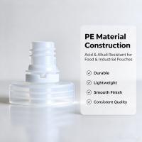 China X010 9.6mm food grade PE plastic spout cap, acid & alkali resistant. Ideal for ketchup, sauce & paste stand-up spout pouches. Good heat welding, leak-proof threaded design for food liquid packaging. for sale
