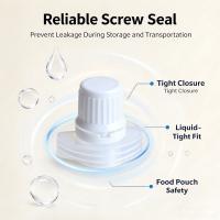China X010 9.6mm food grade PE plastic spout cap, acid & alkali resistant. Ideal for ketchup, sauce & paste stand-up spout pouches. Good heat welding, leak-proof threaded design for food liquid packaging. for sale