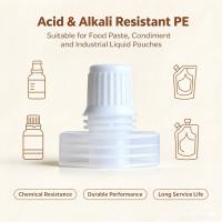 China X010 9.6mm food grade PE plastic spout cap, acid & alkali resistant. Ideal for ketchup, sauce & paste stand-up spout pouches. Good heat welding, leak-proof threaded design for food liquid packaging. for sale