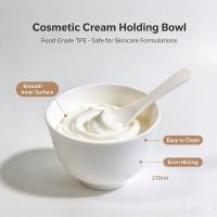 China C24 Food‑Grade TPE Cosmetic Mixing Bowl 270ml For Salon & DIY Skincare | Safe for mixing mask powder & beauty paste. Reusable non‑stick beauty container for professional salon and home DIY facial care for sale
