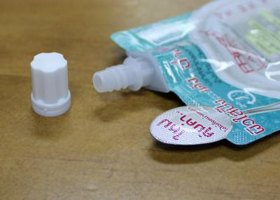 China Little Fluidway 5mm Plastic Spout Caps With Colorful Lid For Laminated Bag for sale