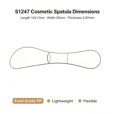 China S1247 Food Grade PP Cosmetic Mixing Spatula For Beauty Salon | Ideal for mixing mask powder & beauty cream paste. Perfect for beauty salons, spa studios and home DIY skincare. Wholesale available. for sale
