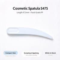 China S475 47.5mm Food‑Grade PP Cosmetic Spatula | White In‑Stock Wholesale | For extracting & applying facial cream, perfect for beauty salons & cosmetic jar accessories. Bulk wholesale available. for sale