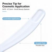 China S475 47.5mm Food‑Grade PP Cosmetic Spatula | White In‑Stock Wholesale | For extracting & applying facial cream, perfect for beauty salons & cosmetic jar accessories. Bulk wholesale available. for sale