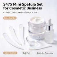 China S475 47.5mm Food‑Grade PP Cosmetic Spatula | White In‑Stock Wholesale | For extracting & applying facial cream, perfect for beauty salons & cosmetic jar accessories. Bulk wholesale available. for sale
