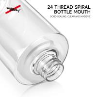 China 250ml 300ml 500ml PET Lotion Pump Bottle | Cosmetic Shampoo Packaging Supplier | Multi-size cylinder PET bottle, 24 thread neck, leak-proof. Custom color & logo for shampoo, body wash, skincare liquid for sale