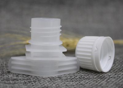 China Custom - Made 16mm Plastic Spout Caps For Liquid Pouch With Safety Ring for sale