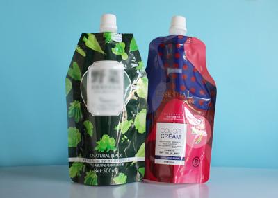 China Custom  Eco Friendly Spout Pouch Bags In Stand Up Bottom For Liquid Refill Soap Pack for sale