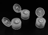 China Translucent Plastic Flip Top Dispensing Caps Fully Tighten Non Leak for sale